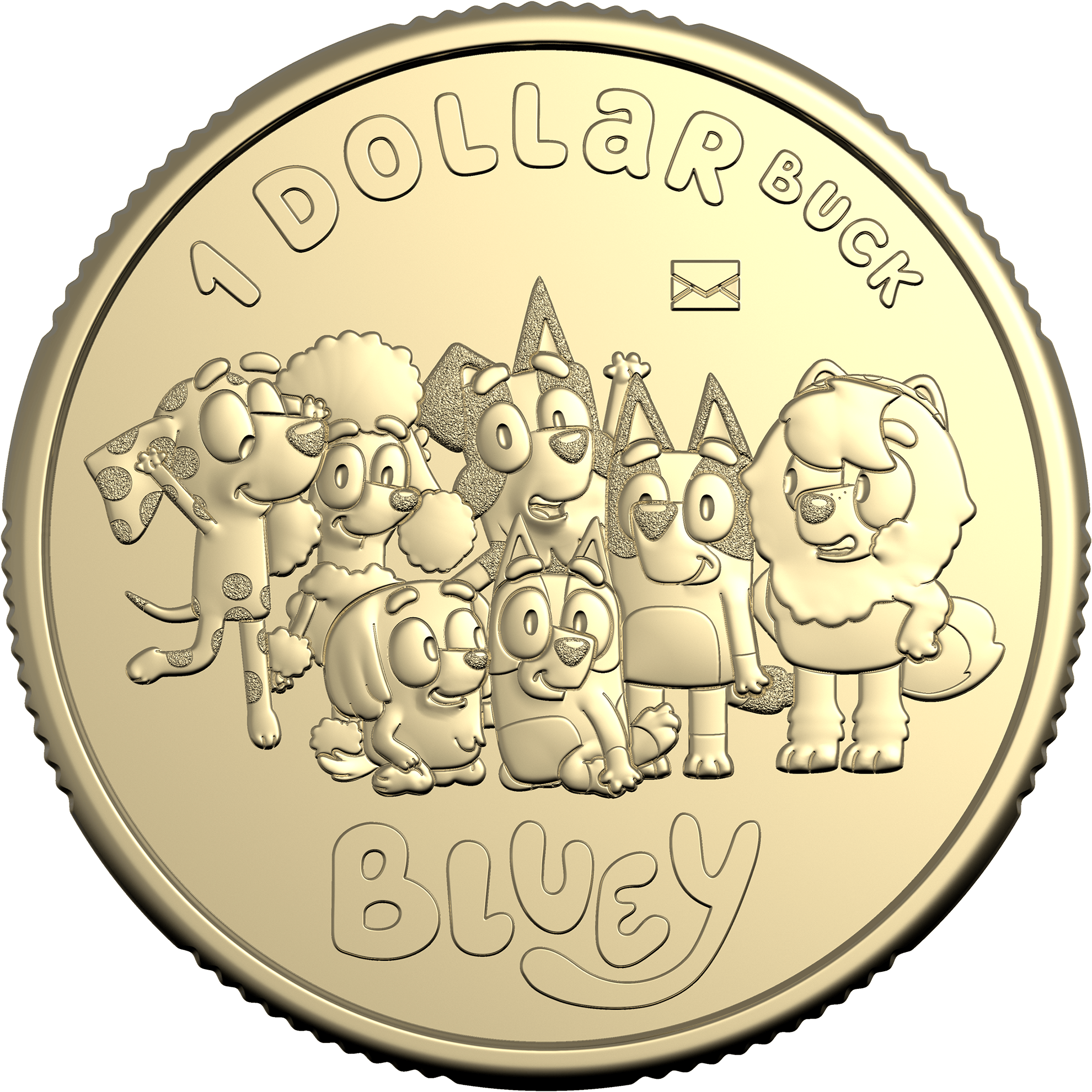 2024 $1 Privy Mark Uncirculated Coin – Bluey, Bingo & Friends