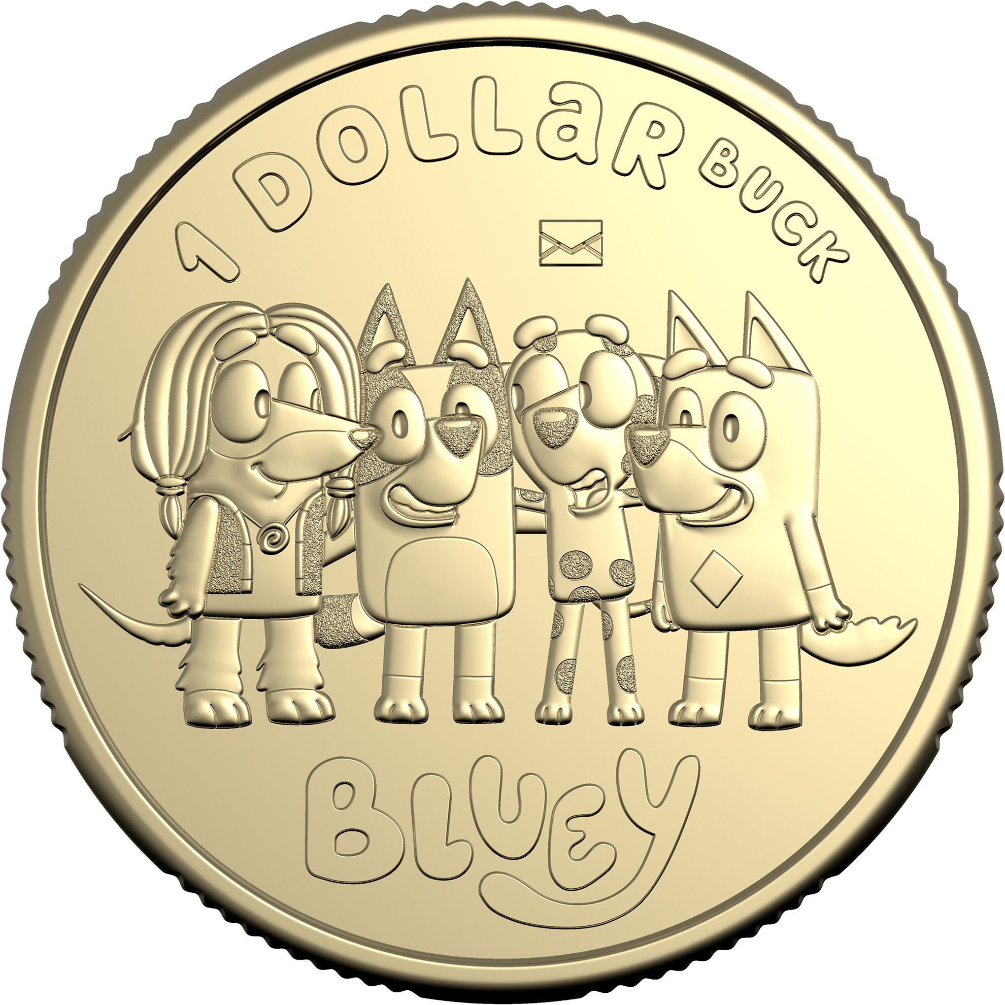 2024 $1 Privy Mark Uncirculated Coin – Bluey & Friends