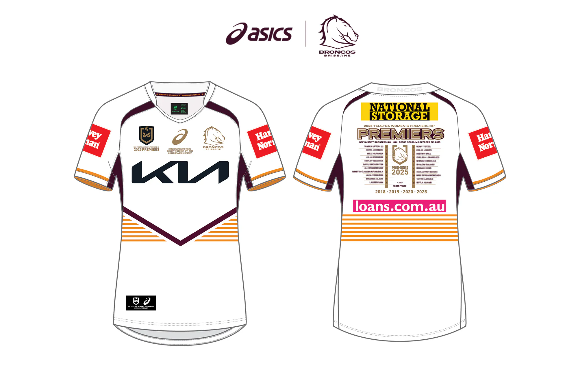 ASICS Australia | BRISBANE BRONCOS NRLW PREMIERS JERSEY MENS